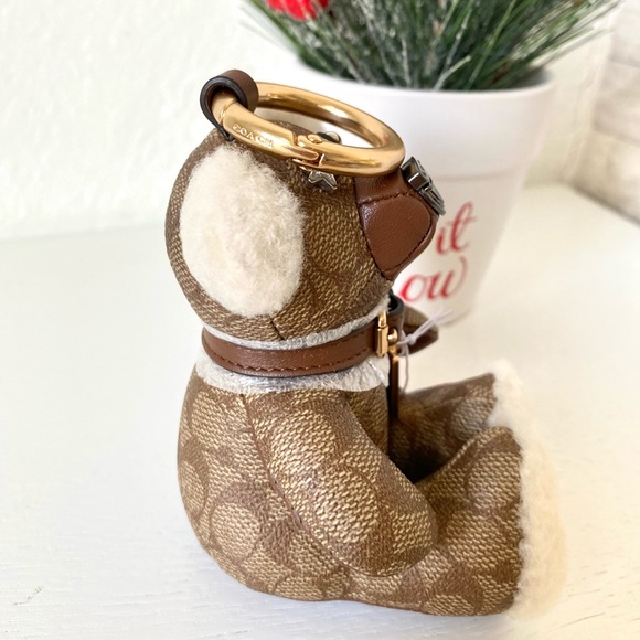 Coach | Accessories | Coach Bear Bag Charm In Signature Canvas | Poshmark